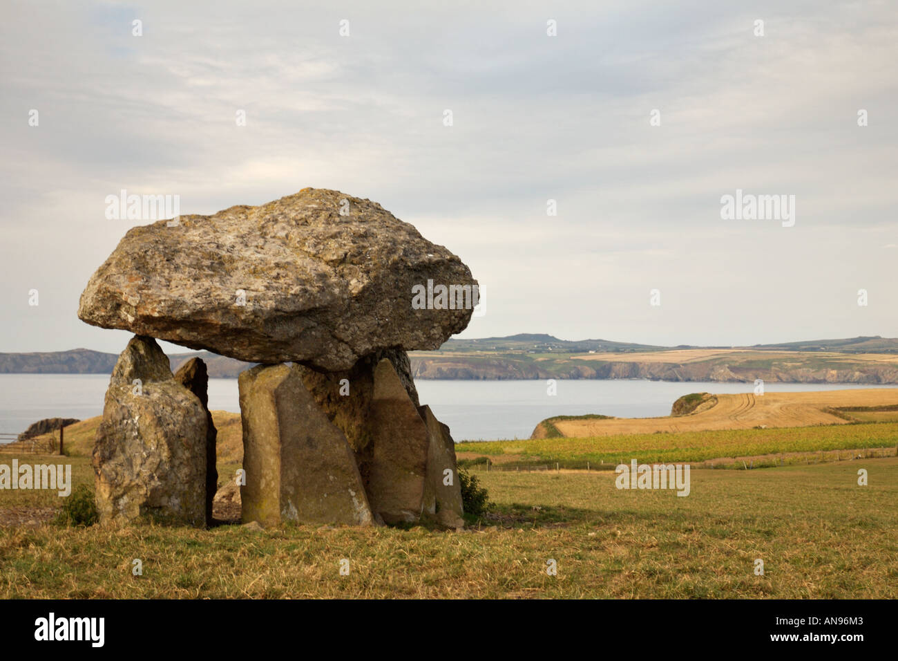 Carreg Sampson neolithic dolmen cromlech tomb between Fishguard and St ...