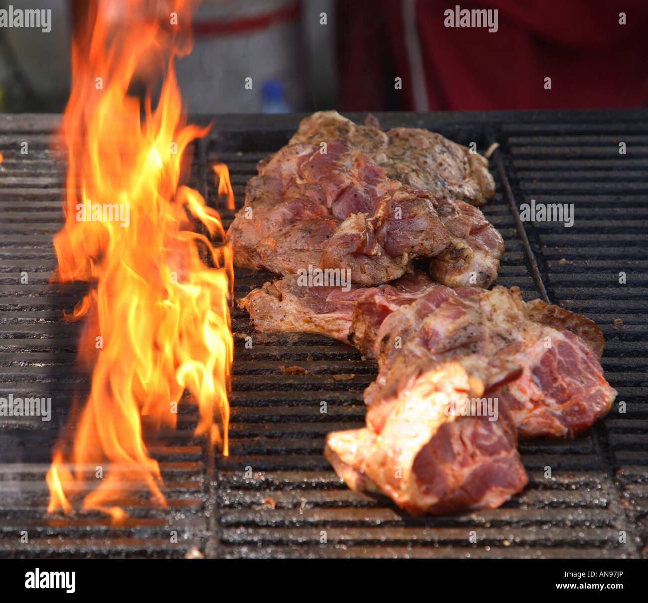 meat on barbeque Stock Photo - Alamy