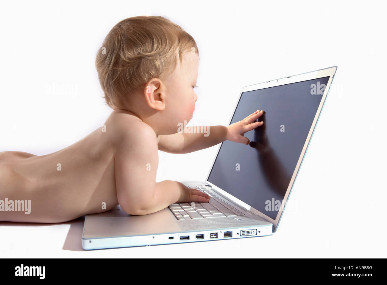 Infants computer hi-res stock photography and images - Alamy