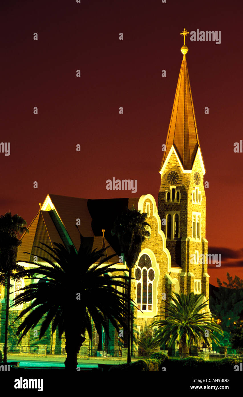 Christ Church at Dusk Windhoek Namibia Stock Photo - Alamy