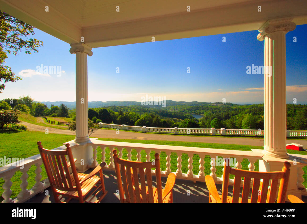 Moses Cone Mansion Porch, Moses Cone Memorial Park, Blue Ridge Parkway ...
