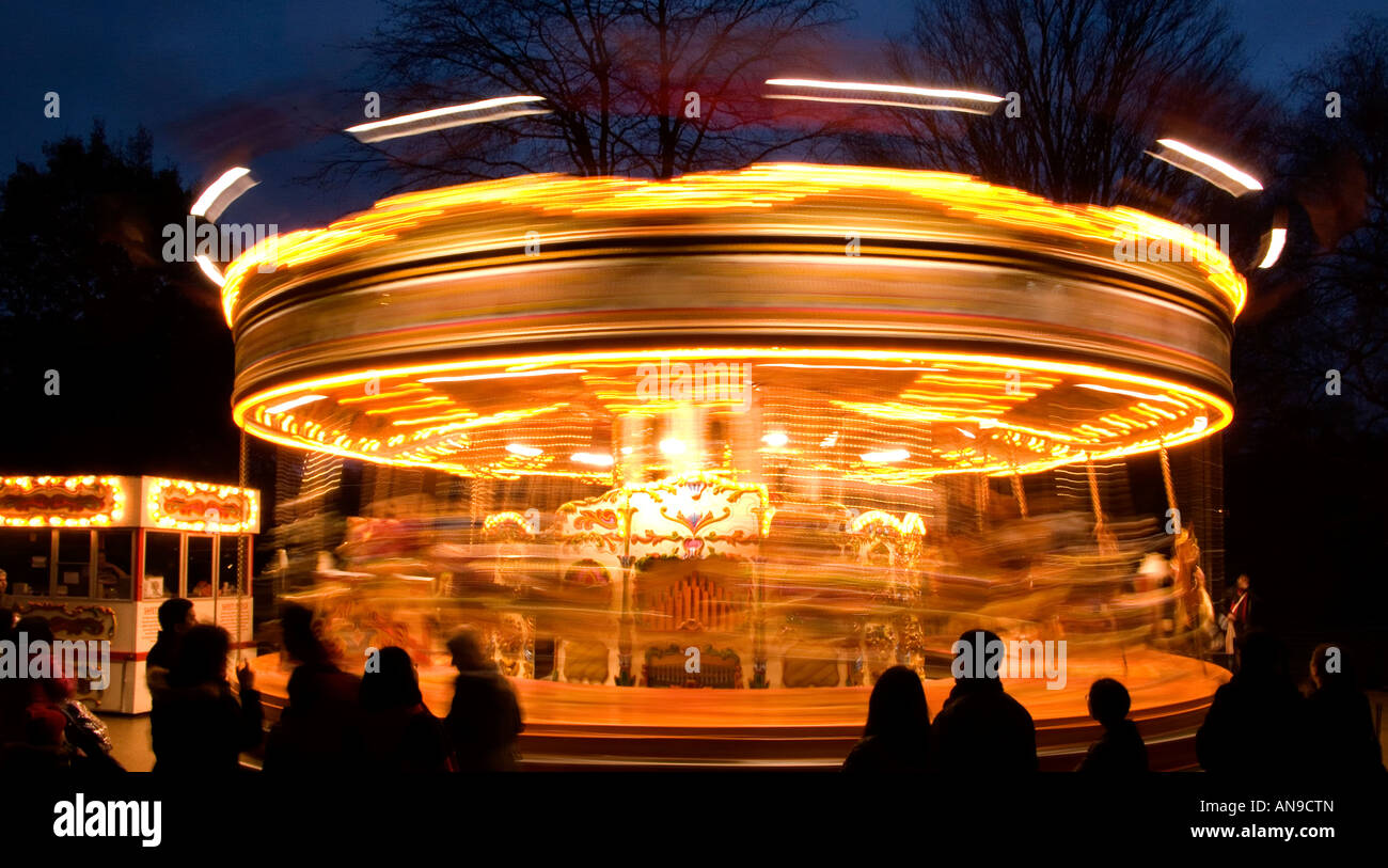 Fun fair roundabout hi-res stock photography and images - Alamy