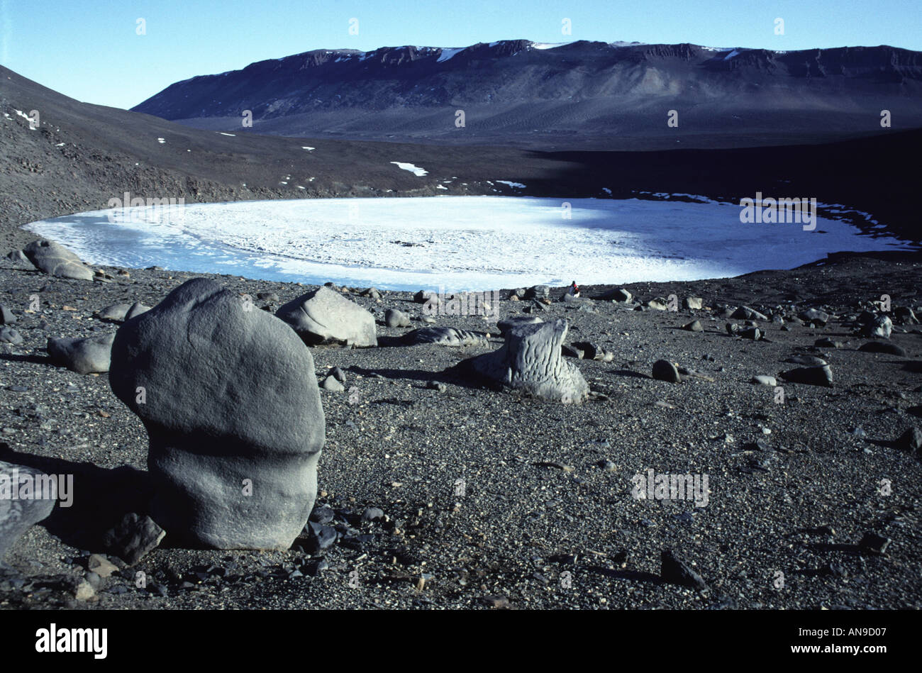 Wind scuplted rocks Lake Vashka Barwick Valley McMurdo Dry Valleys ...