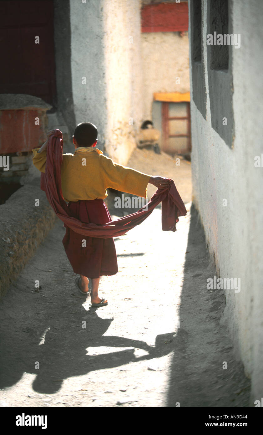 Boy monk Lamayuru Ladakh Jammu and Kashmir northern India Stock Photo ...