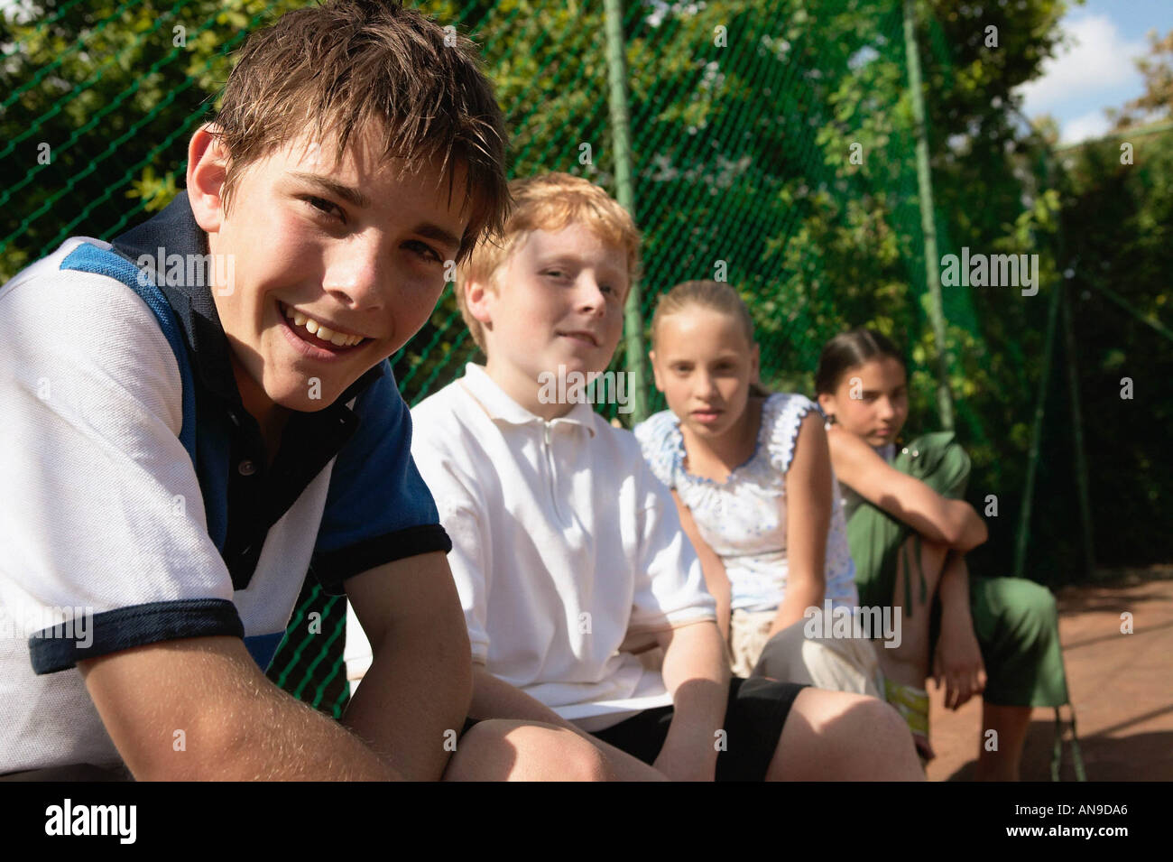 Children looking at camera Stock Photo - Alamy