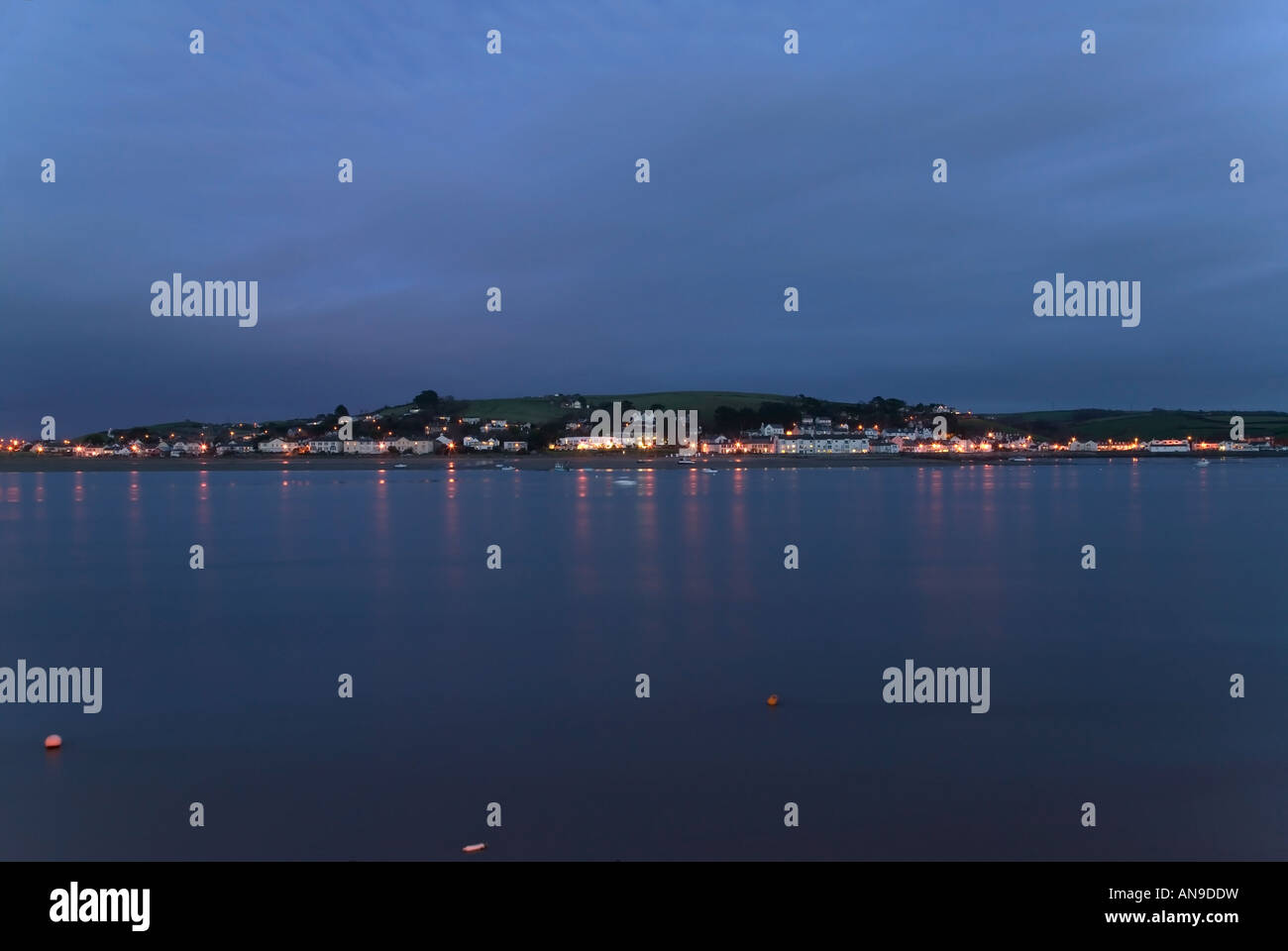 Instow Devon England at Night taken from Appledore harbour looking ...