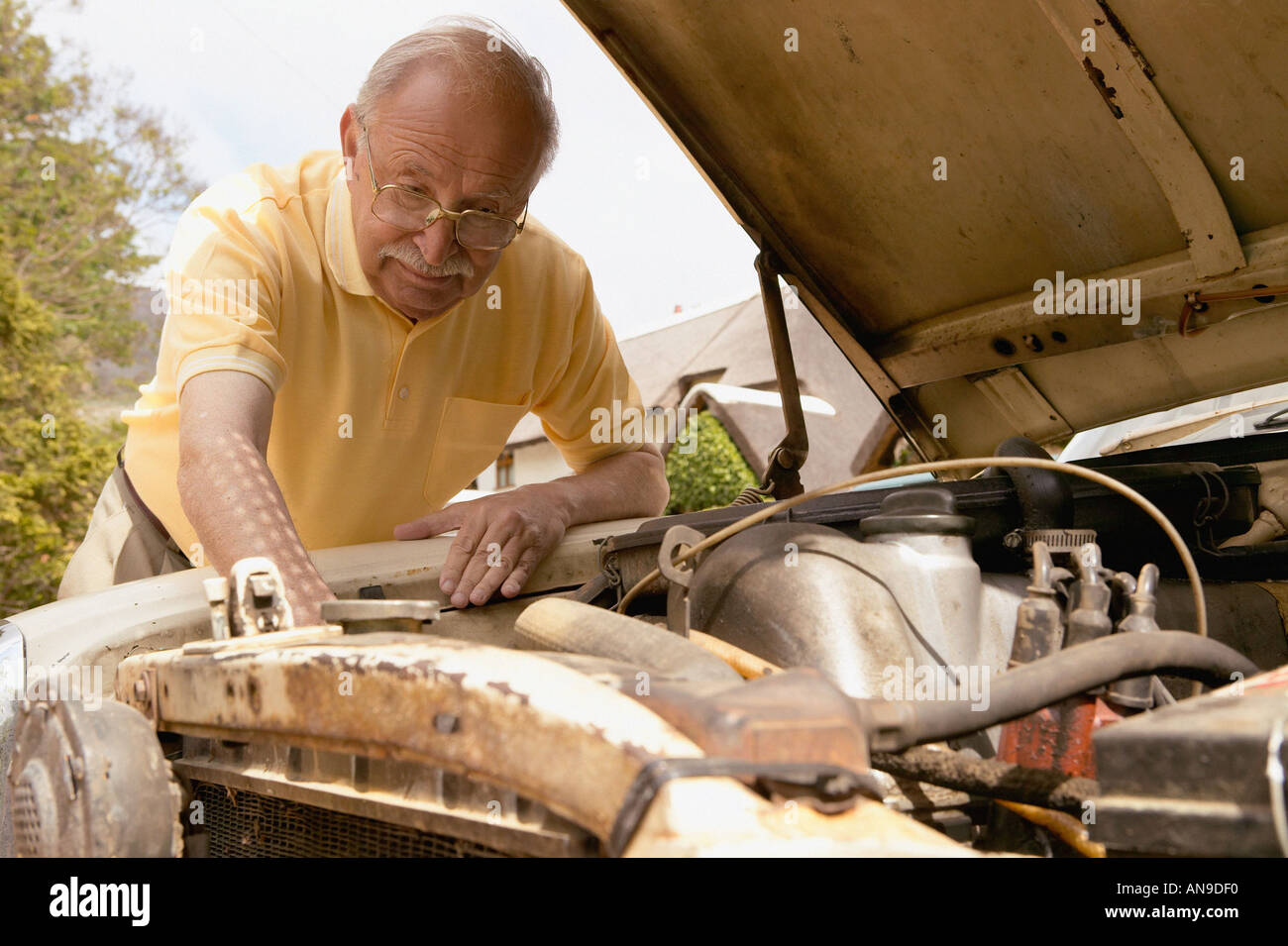 Man Fixing Car