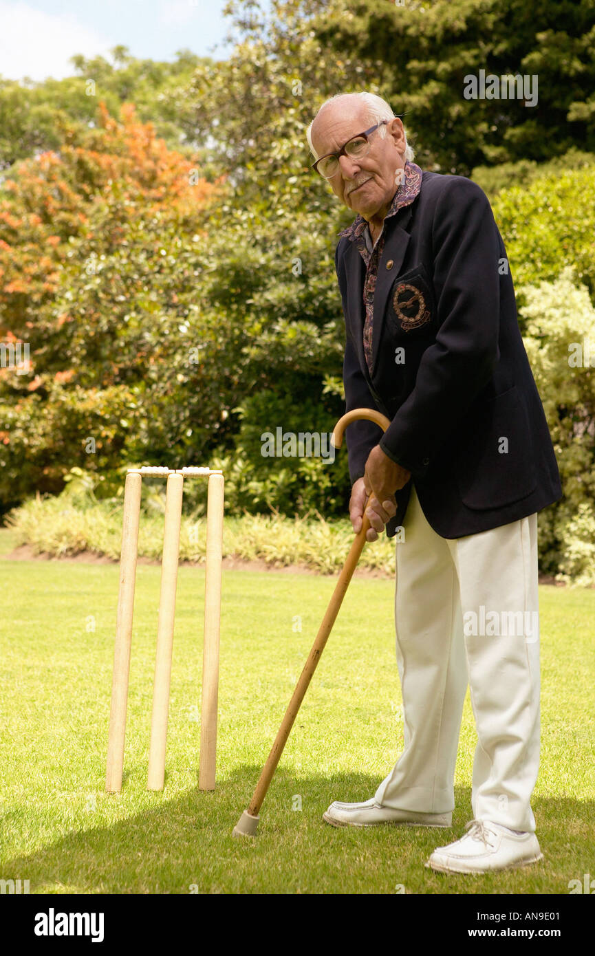Old man holding a stick hi-res stock photography and images - Alamy