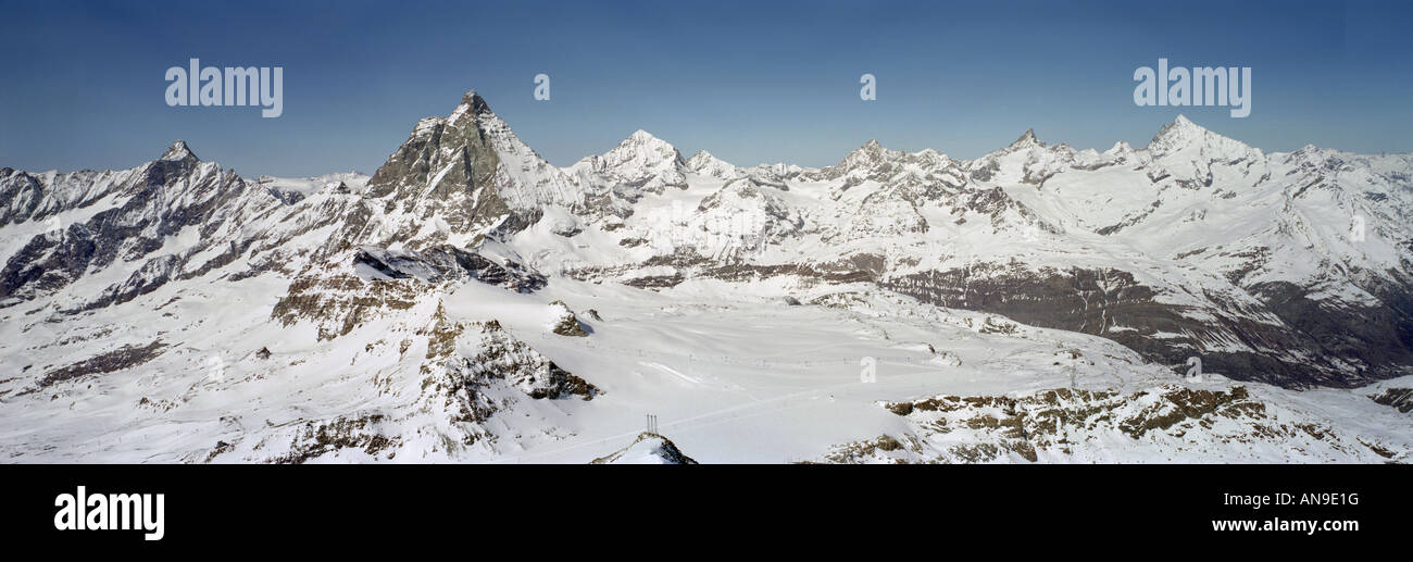 mountains view from the zermatt ski resort Stock Photo - Alamy