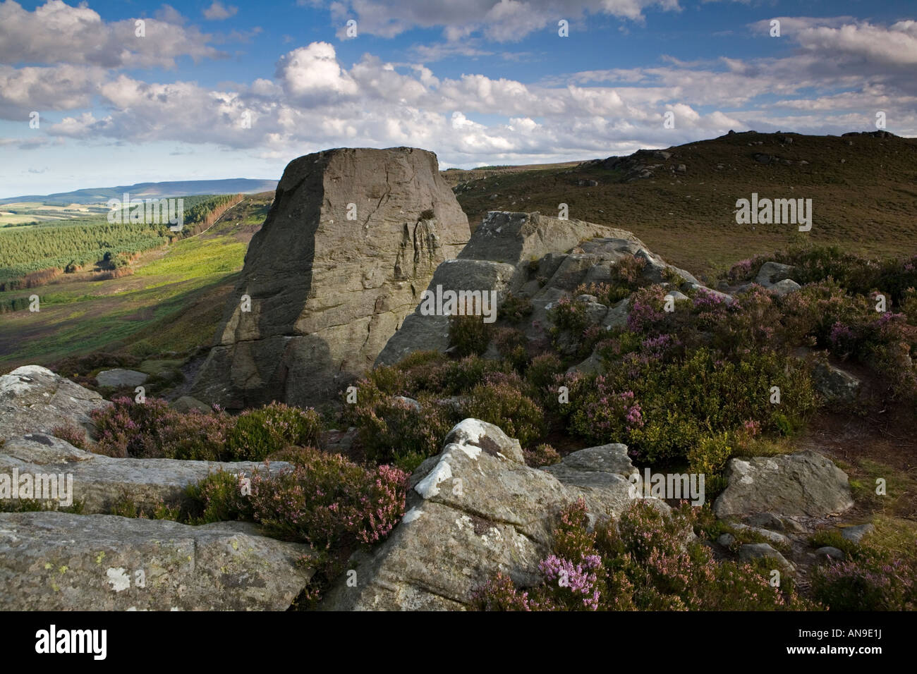 The Drake Stone on Harbottle Crags in Coquetdale in Northumberland ...