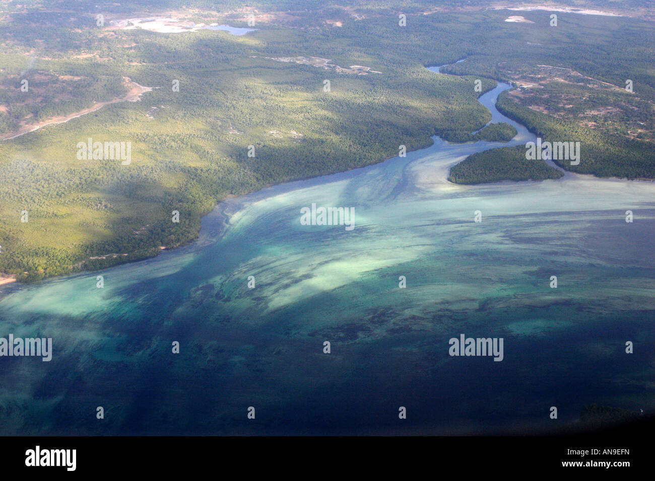 Aerial view of Kenyan Rift Valley taken from a small plane en route to ...