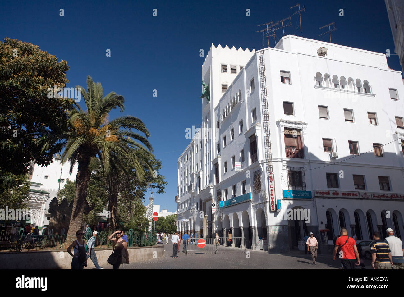 Colonial architecture in the Spanish quarter, Tetouan, Morocco Stock ...