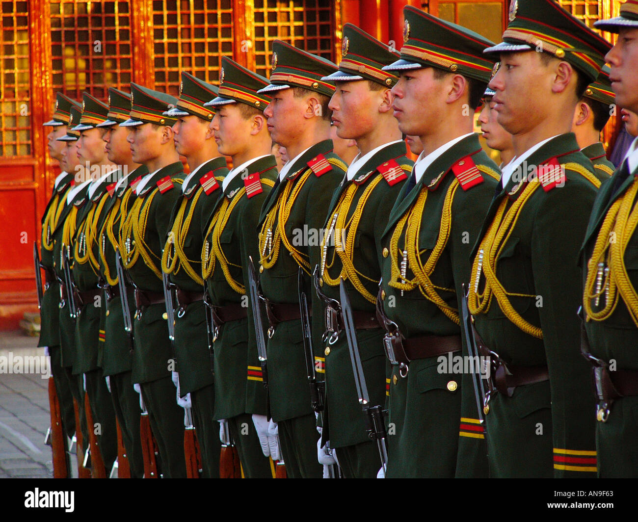 Red Army Soldiers The Forbidden City Beijing P R of China Stock Photo ...