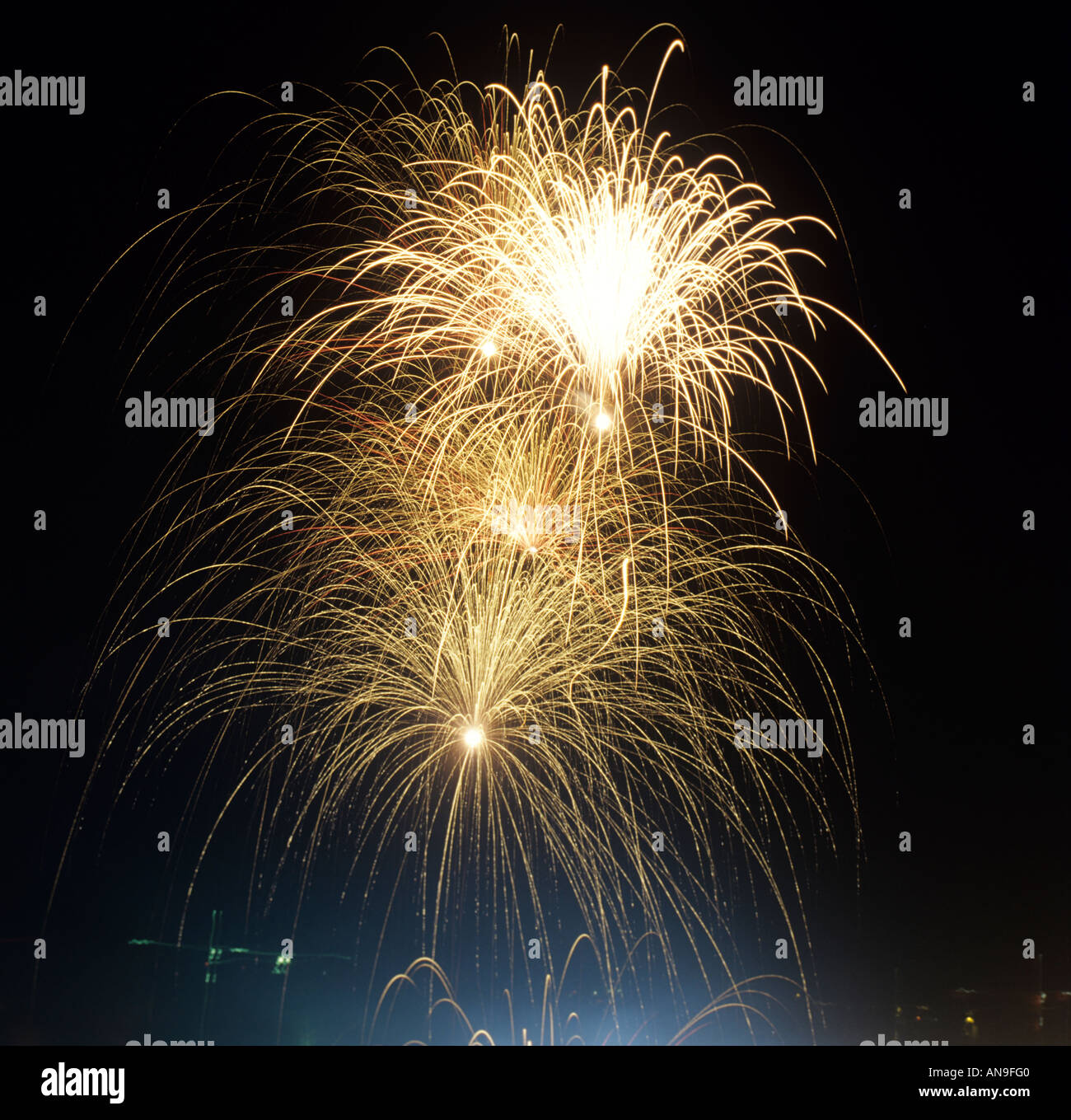 FIREWORKS DURING THRISSUR POORAM KERALA Stock Photo - Alamy