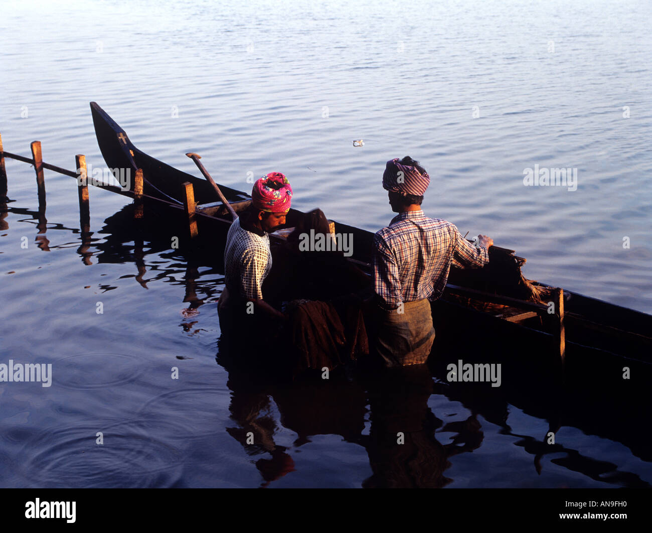 BACKWATERS OF VELLIMON NEAR QUILON KERALA Stock Photo - Alamy