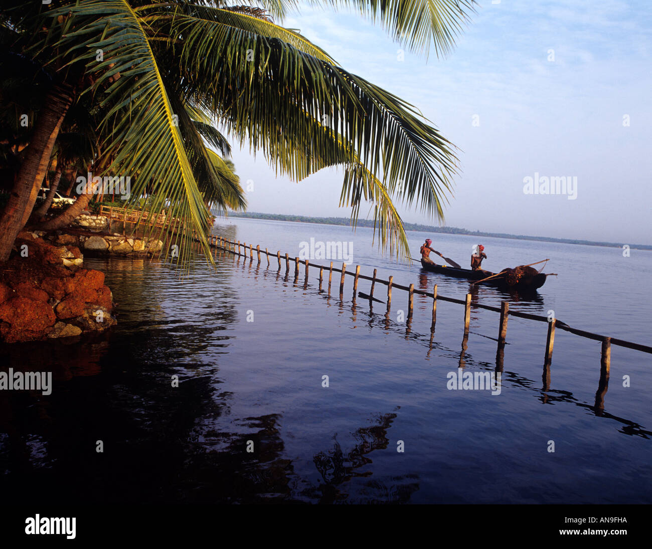 BACKWATERS OF VELLIMON NEAR QUILON Stock Photo - Alamy