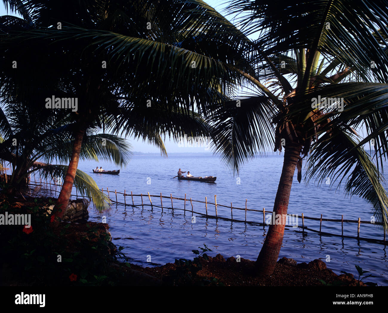 BACKWATERS OF VELLIMON NEAR QUILON Stock Photo - Alamy