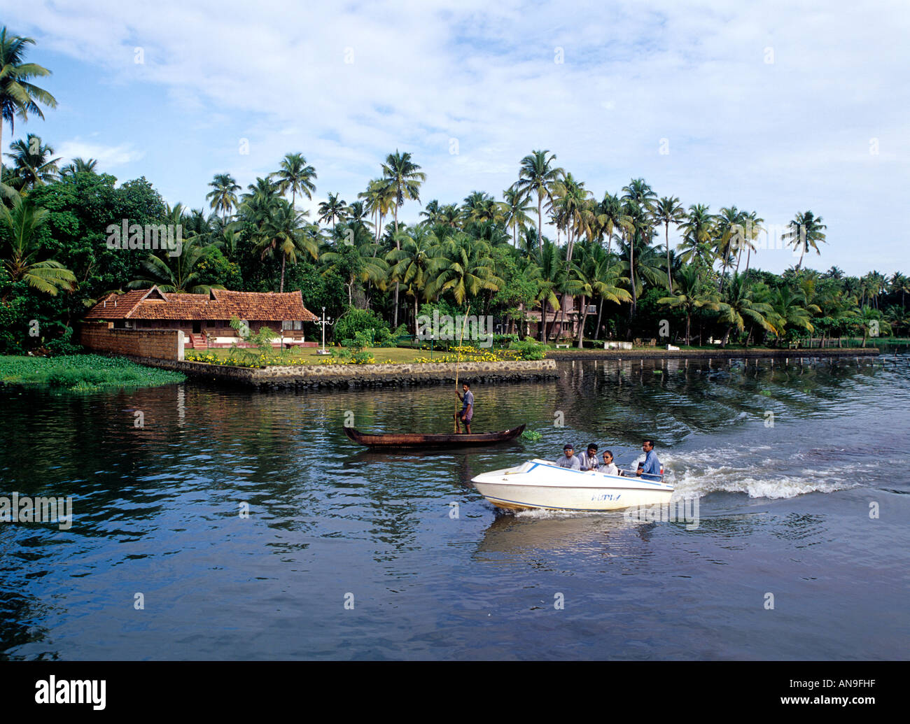 BACKWATERS OF MUHAMMA IN ALLEPPEY Stock Photo - Alamy
