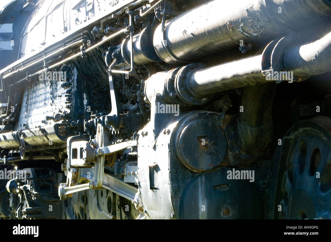 Side of an Old Train Engine Stock Photo - Alamy
