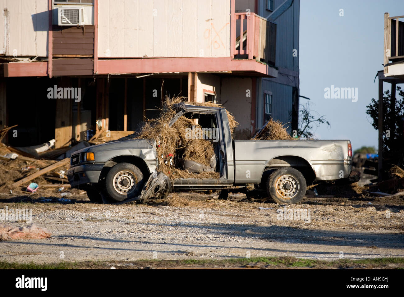 Damage truck destroyed flood hi-res stock photography and images - Alamy