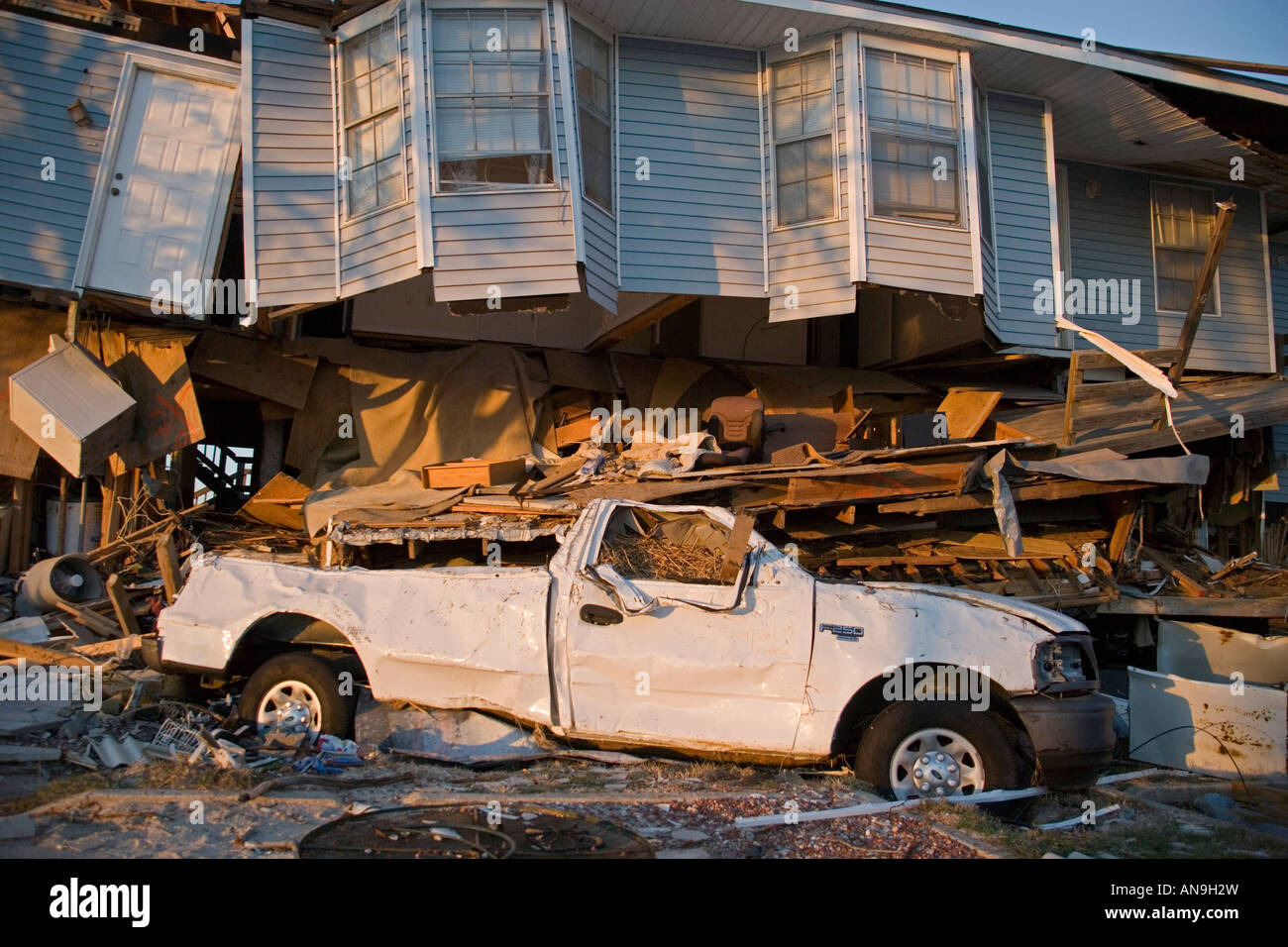 Damage caused by Hurricane Katrina Slidell Louisiana On the shore of ...