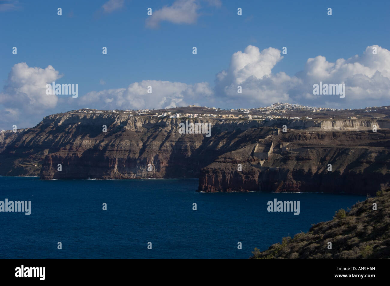 Caldera Cliffs in Santorini Stock Photo - Alamy