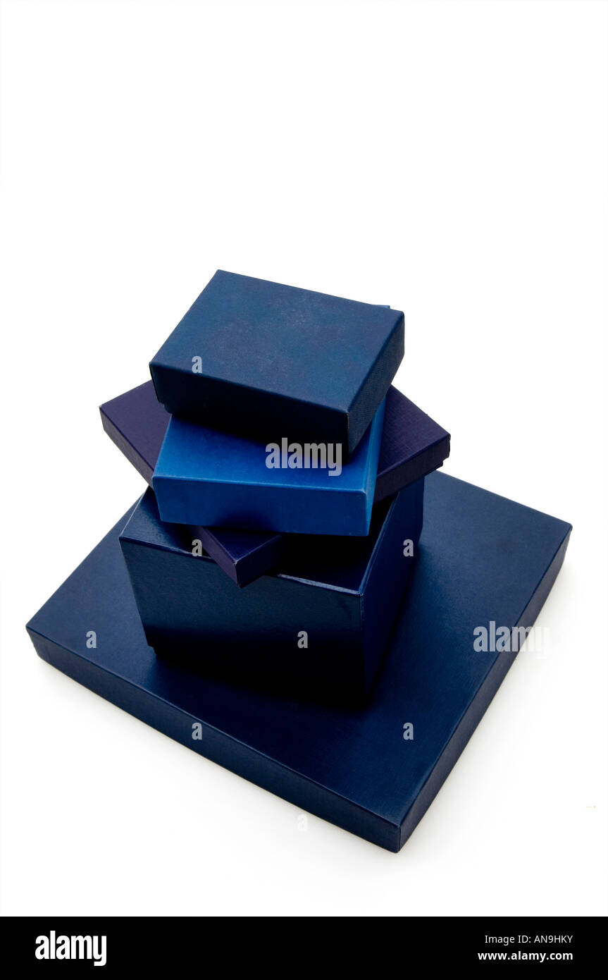 blue boxes presents gifts Stock Photo - Alamy