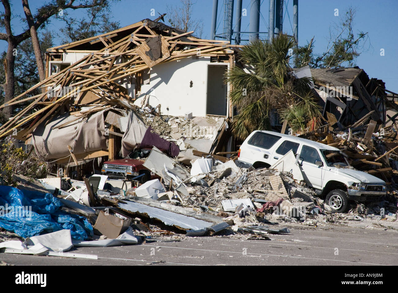 Destruction of home caused by Hurricane Katrina Gulfport Mississippi Stock Photo - Alamy