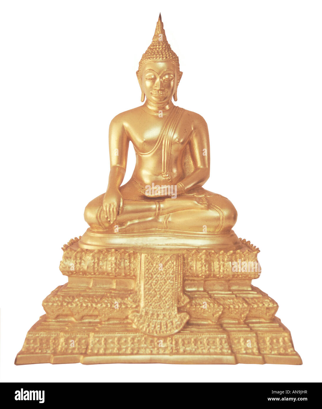 Gold buddha statue detail Cut Out Stock Images & Pictures - Alamy