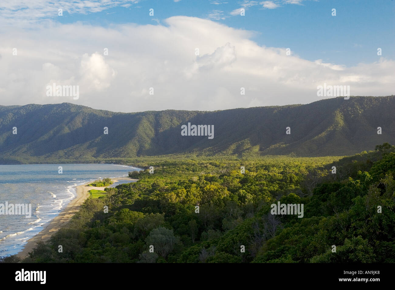 Rex lookout Captain Cook Highway Queensland coastline and rainforest ...