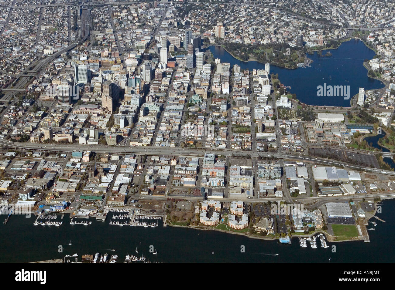 aerial view above Oakland California Stock Photo - Alamy