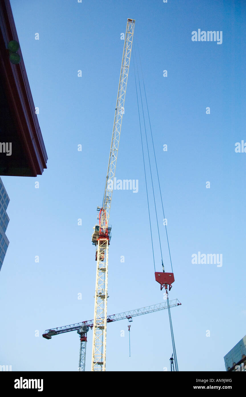 Looking up at a Tower Crane Stock Photo - Alamy