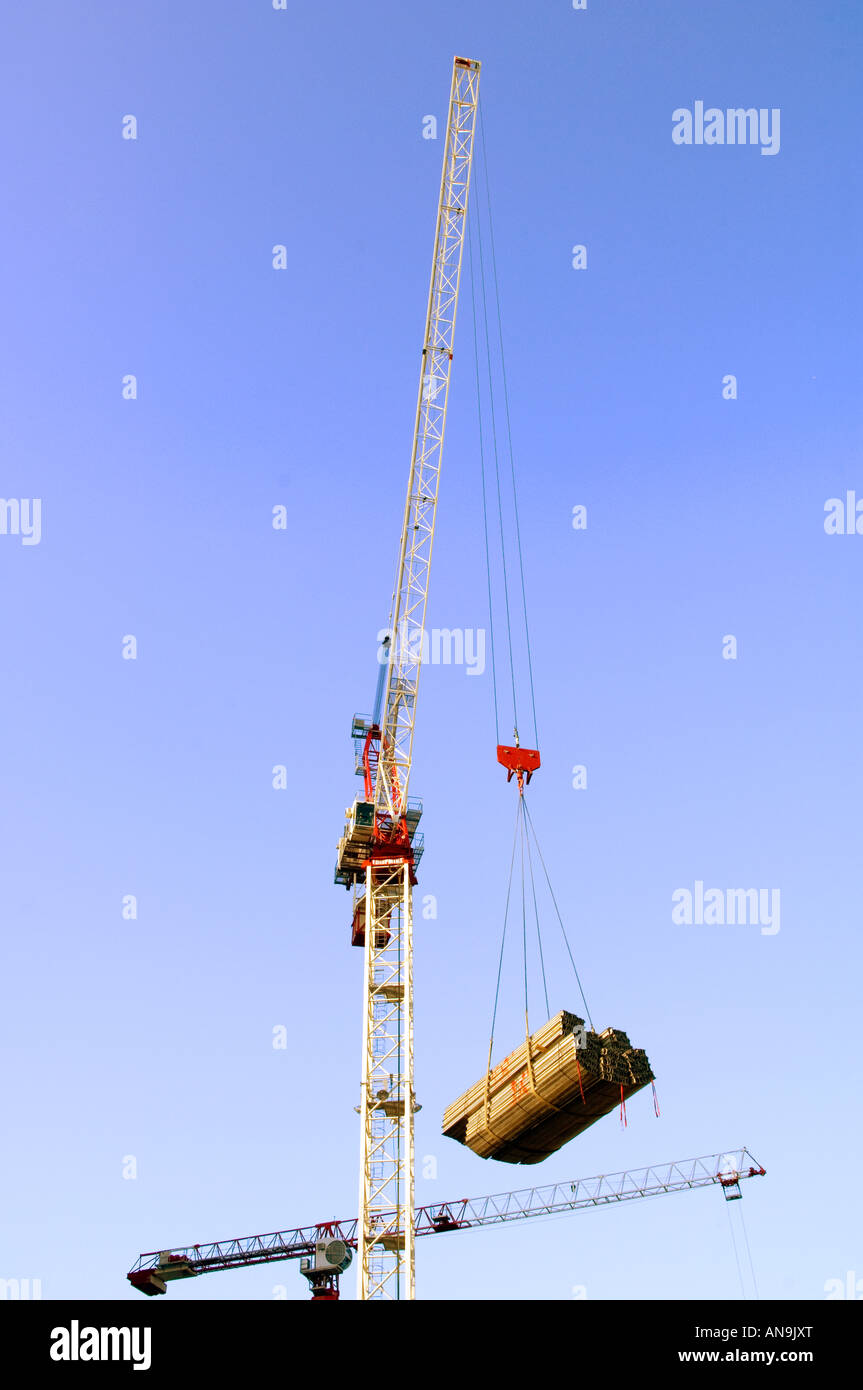 Tower Crane Moving Load Stock Photo - Alamy