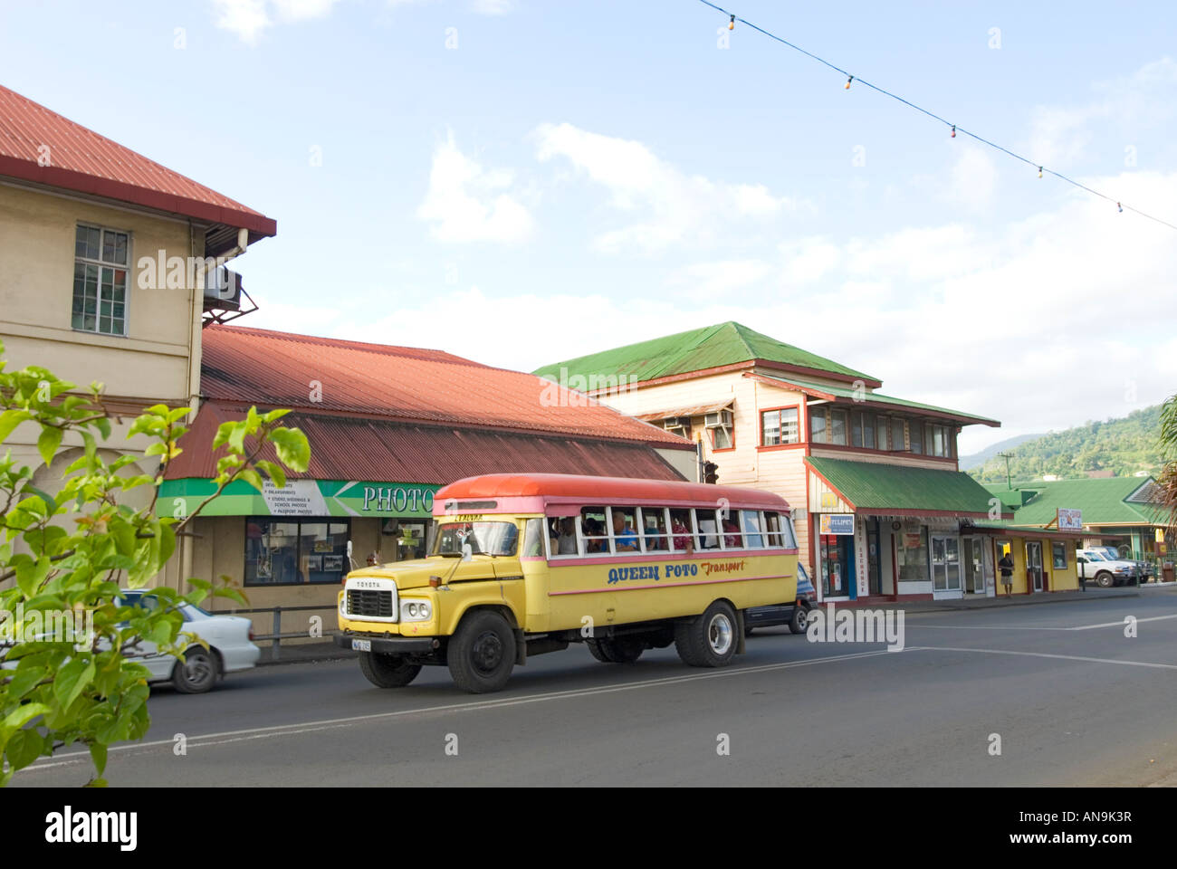 the traffic in the streets of APIA SAMOA Capital city Stock Photo - Alamy