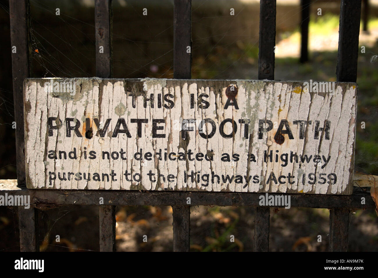 Private footpath signboard Stock Photo - Alamy