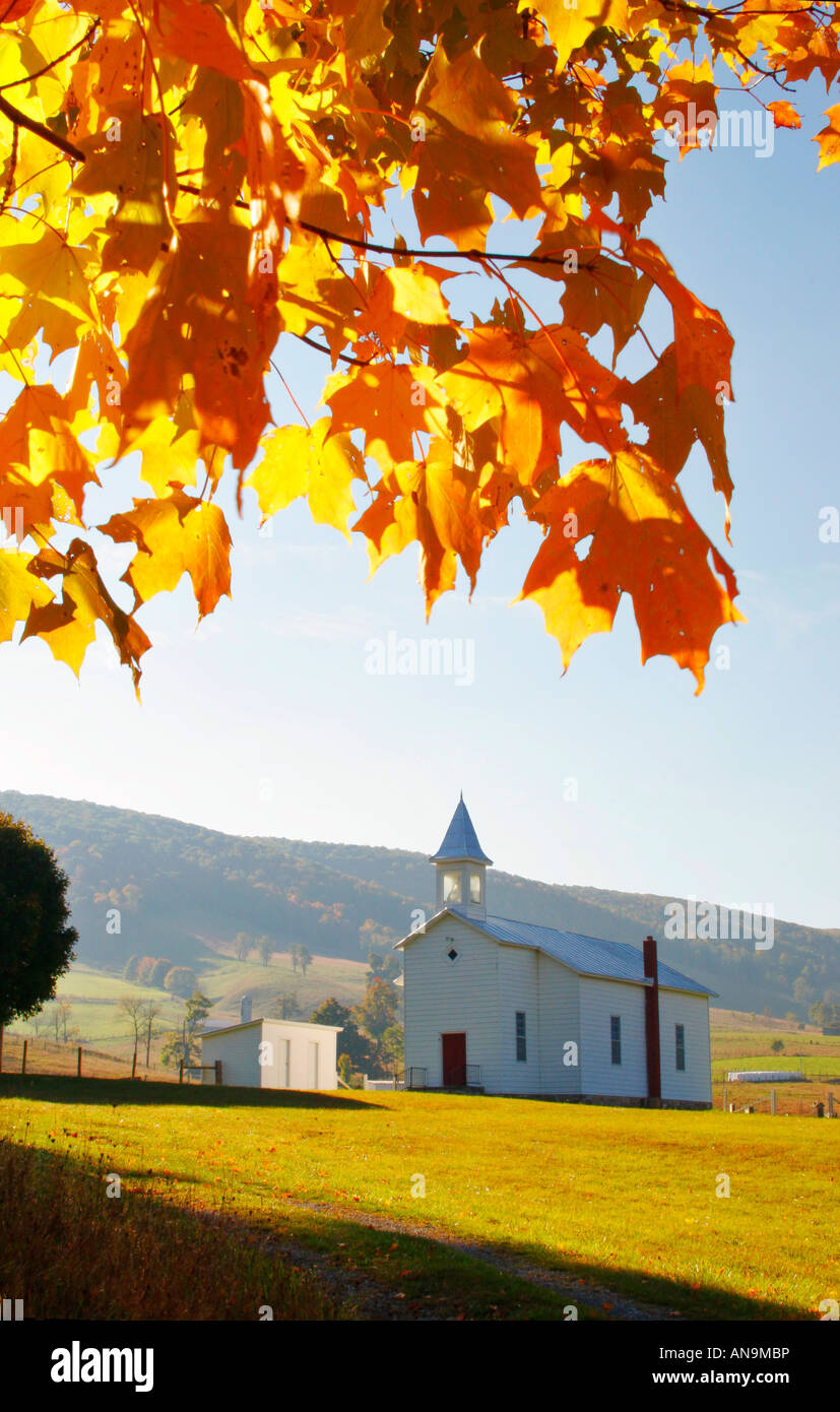 Church fall autumn shenandoah valley virginia hi-res stock photography ...