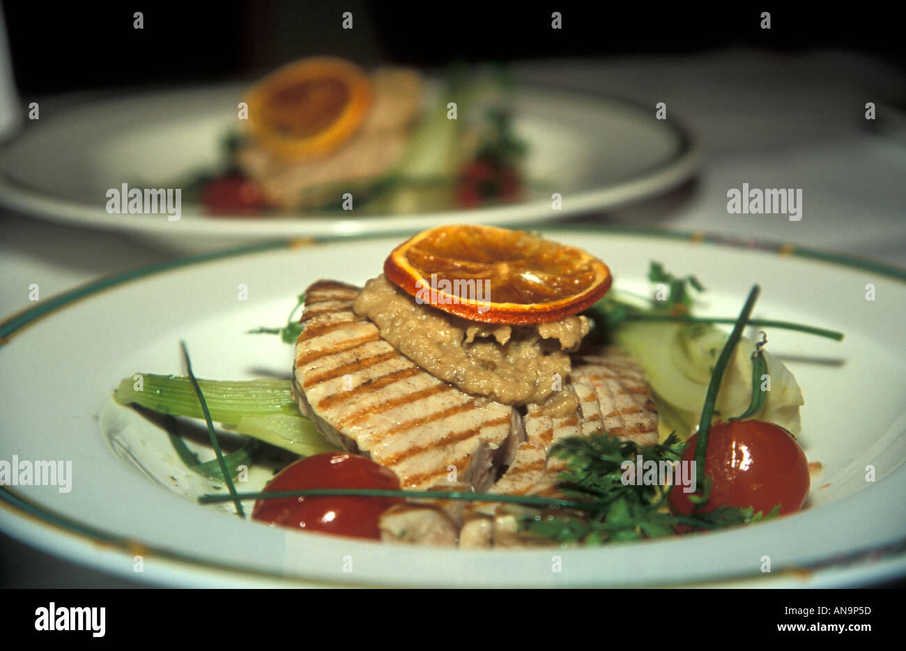 Turkey dish on display at a food fair Stock Photo - Alamy