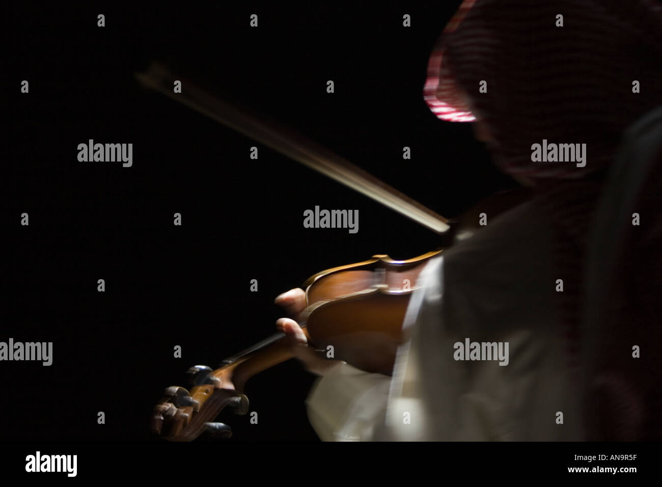 Arabic soloist musician playing violin in Jeddah Saudi Arabia Stock ...