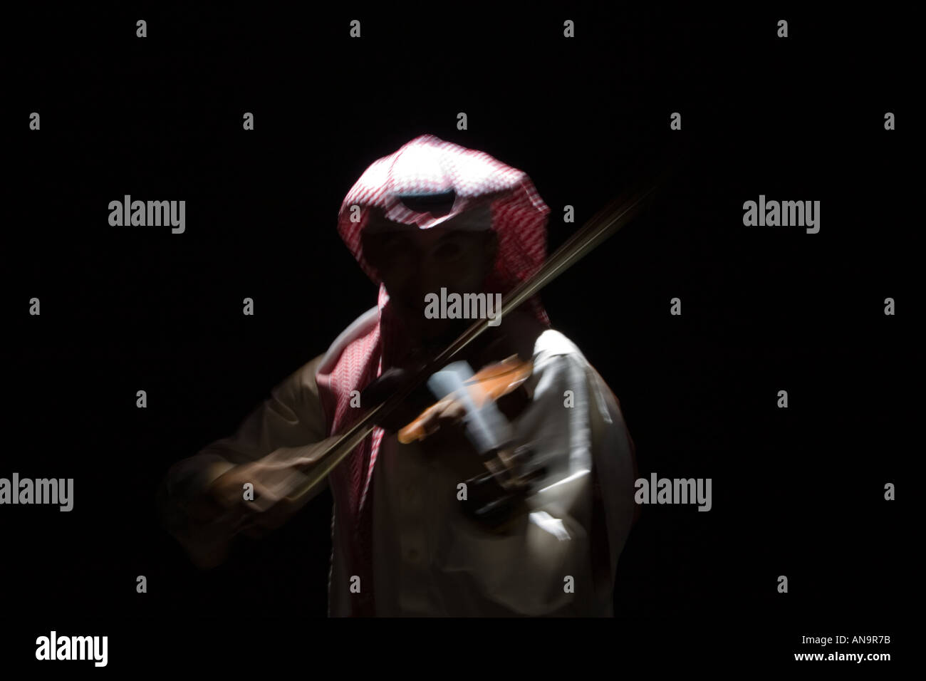 Arabic soloist musician playing violin in Jeddah Saudi Arabia Stock ...