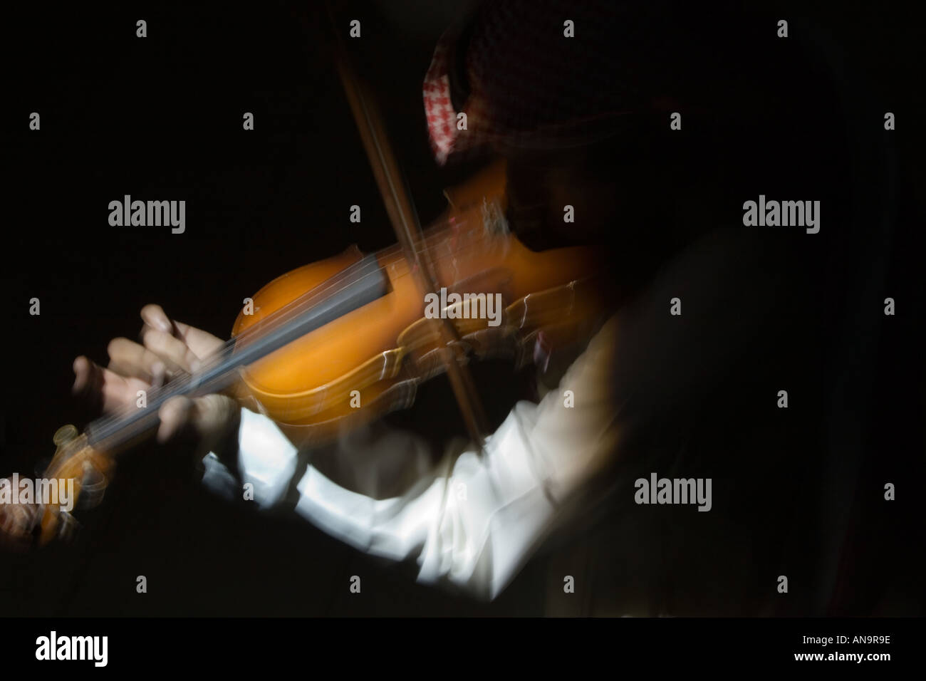 Arabic soloist musician playing violin in Jeddah Saudi Arabia Stock ...