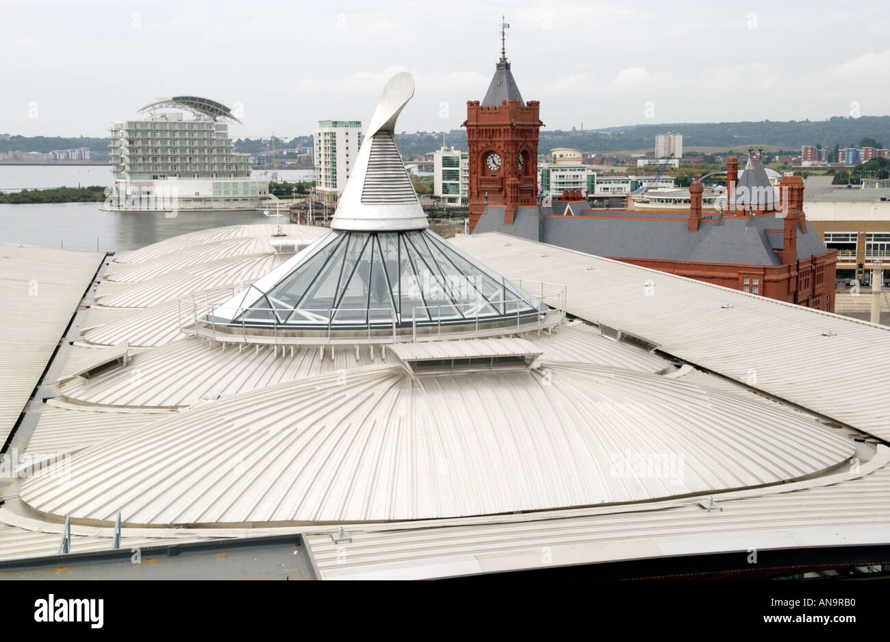 Roof with cowl of National Assembly for Wales Cardiff South Wales UK ...