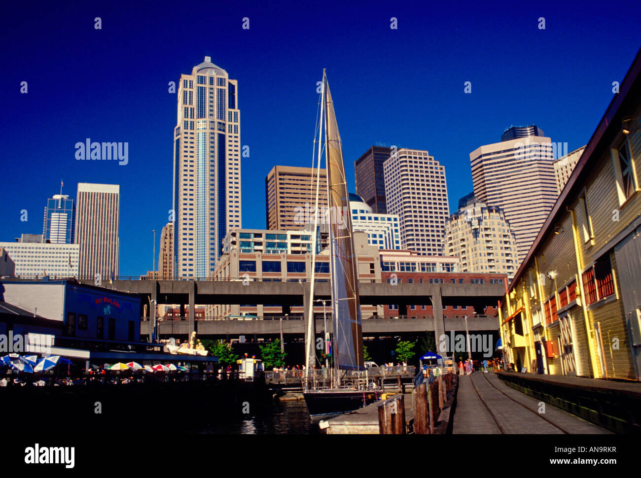 Pier 55, Pier 56, central waterfront, waterfront, Seattle, Washington ...