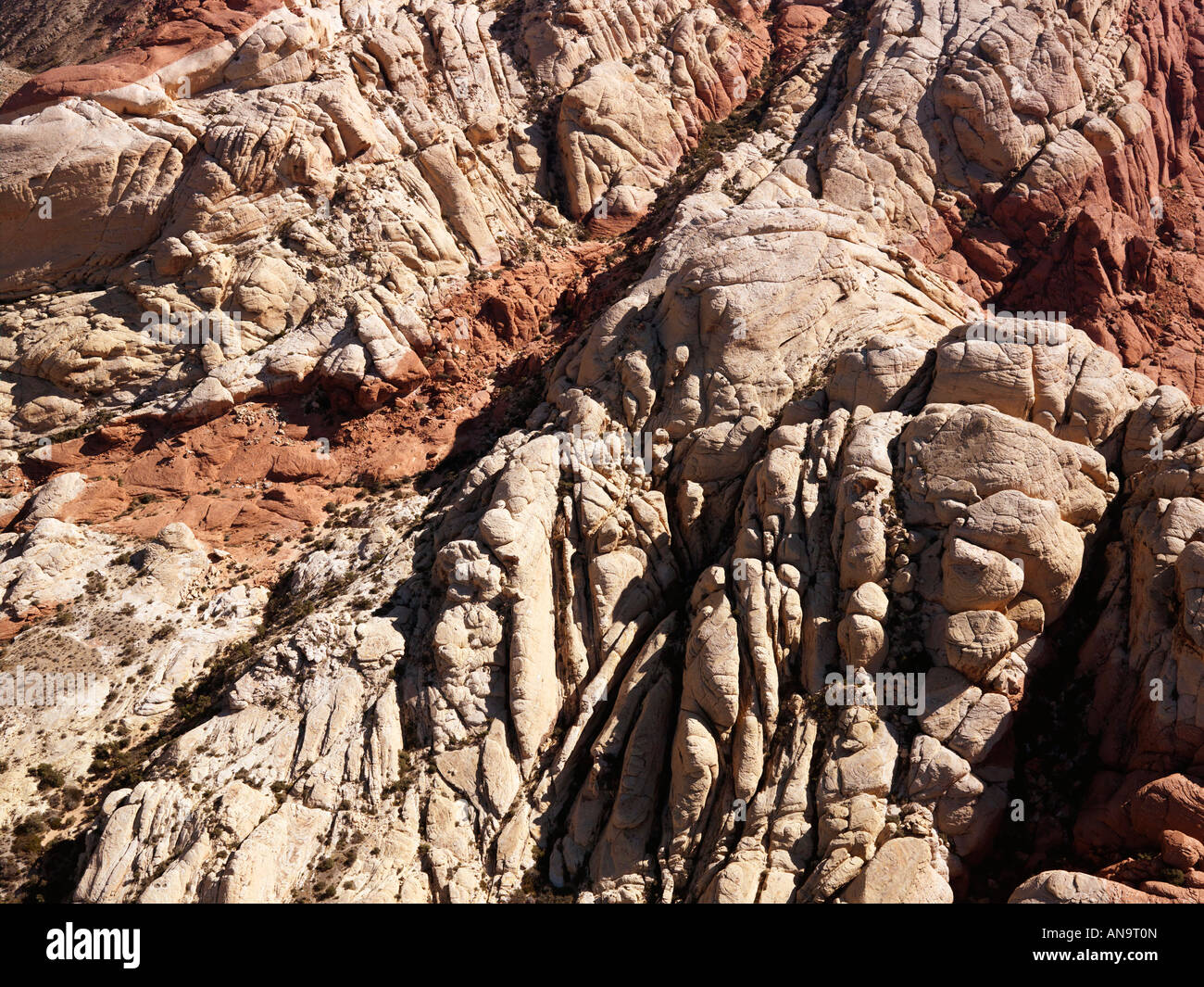 Aerial view of red rock cliffs in southwest Stock Photo - Alamy