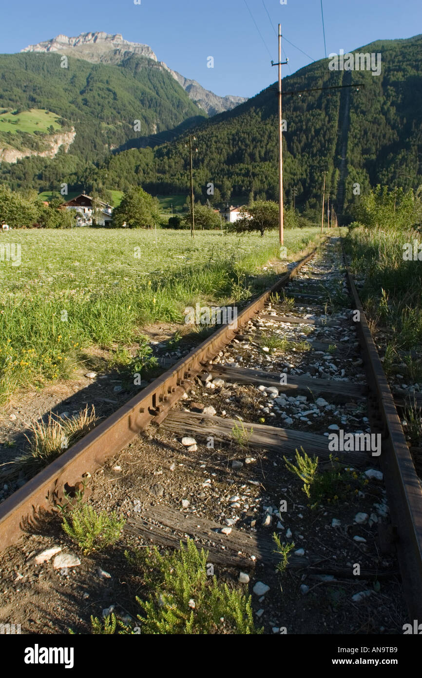 Railway used to transport the white marble of Laas from the mountain to ...