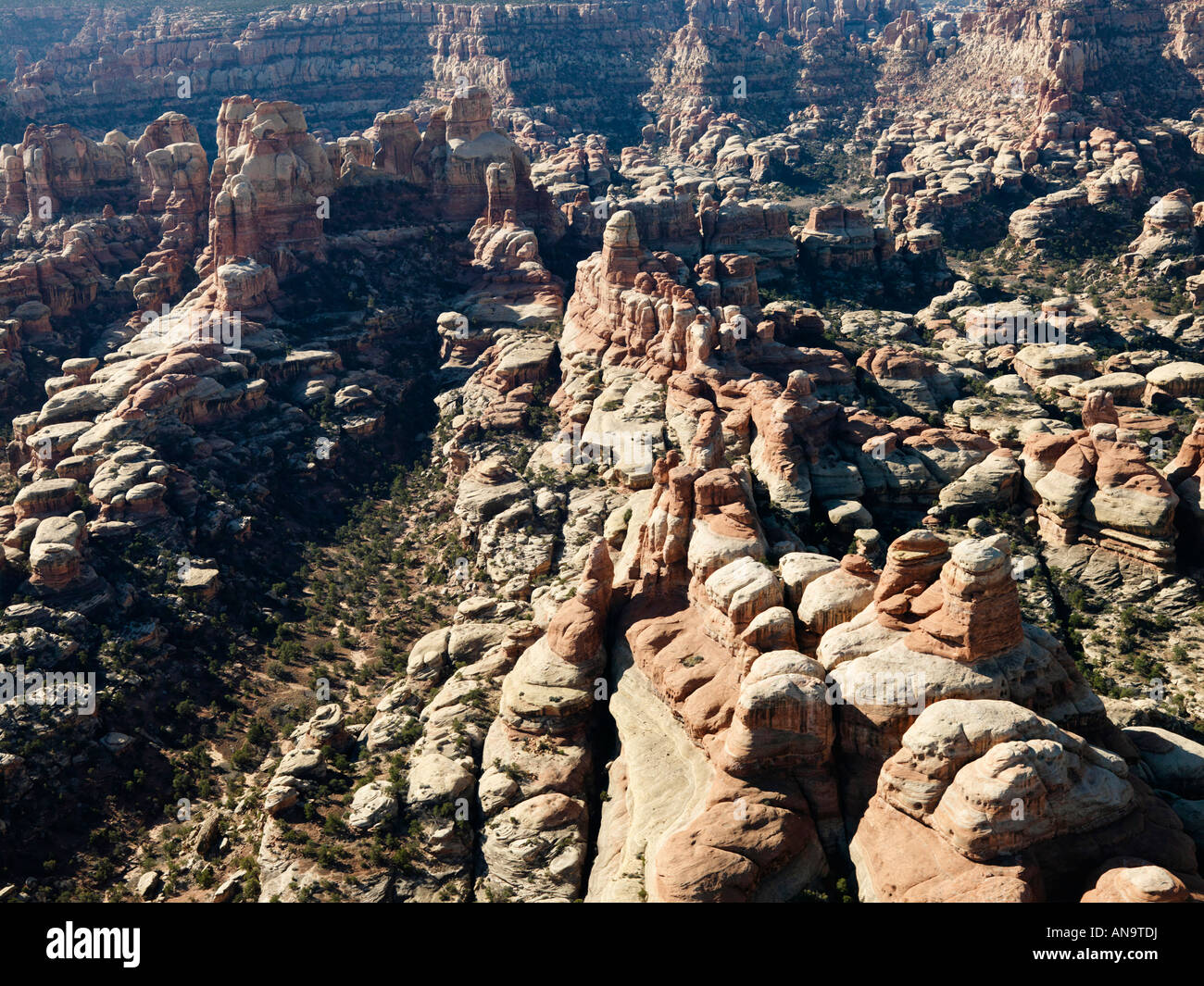 Aerial view of Utah Canyonlands with landforms Stock Photo - Alamy