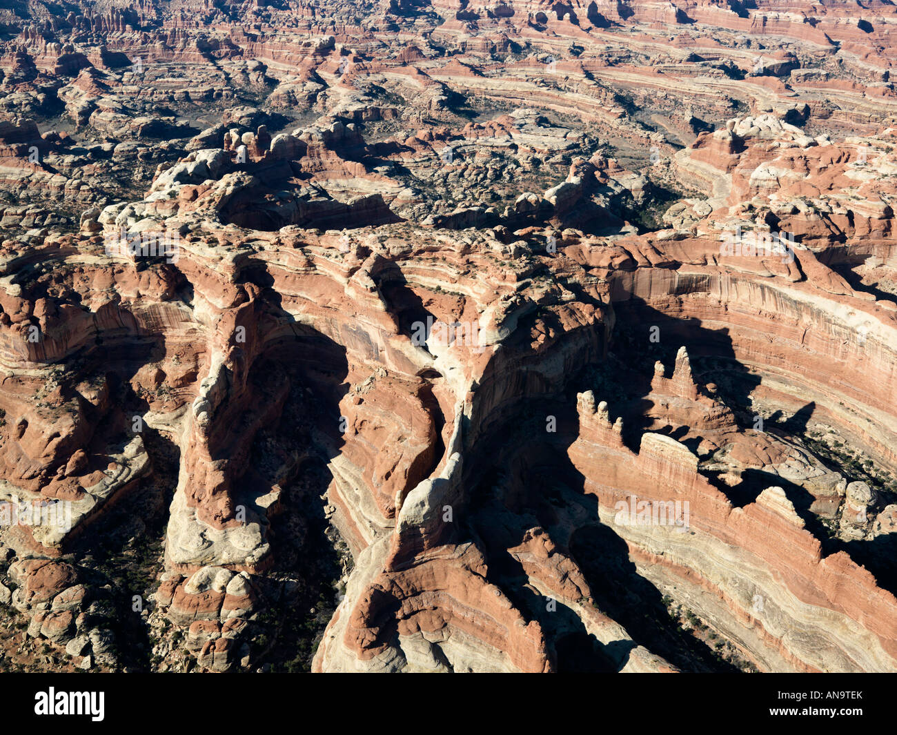 Aerial view of Utah Canyonlands with landforms Stock Photo - Alamy
