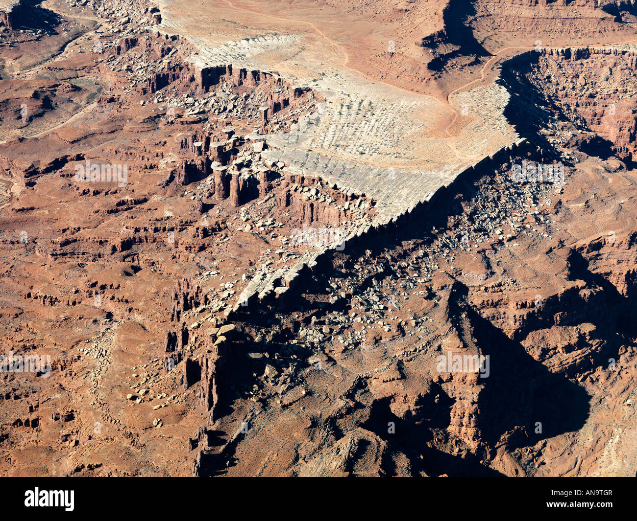 Aerial view of Utah Canyonlands with landforms Stock Photo - Alamy