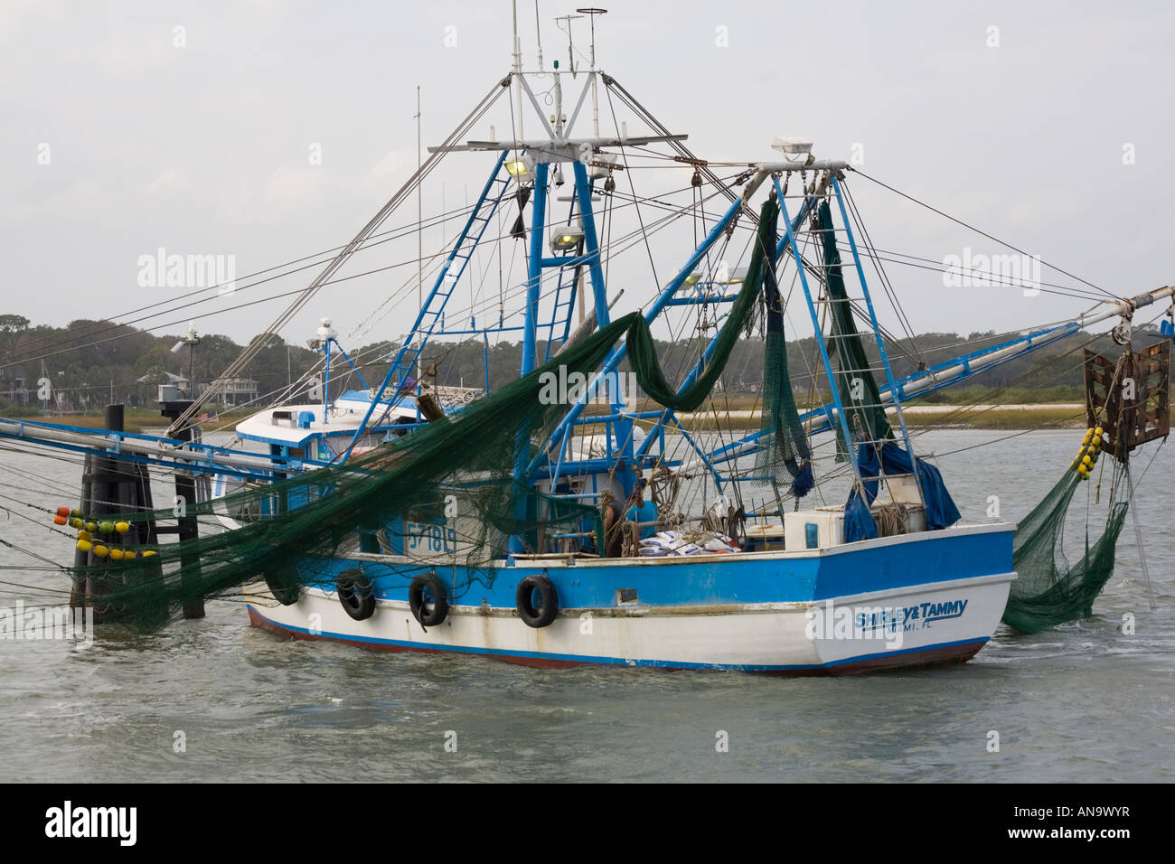 Fishing boat in Atlantic Ocean off St Augustine Florida Stock Photo - Alamy