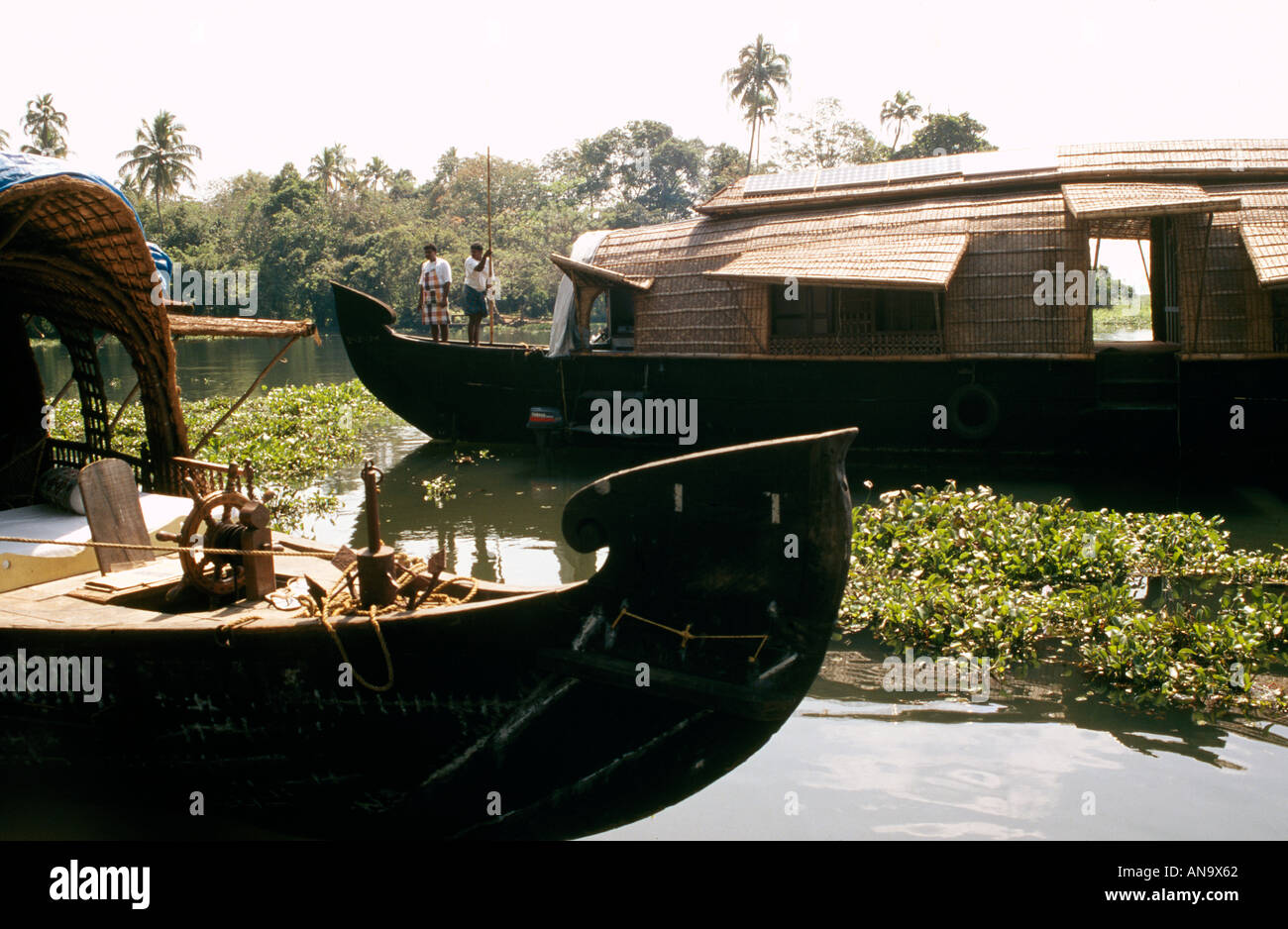 Kettuvallam Rice boats on the river in Kerala Stock Photo - Alamy