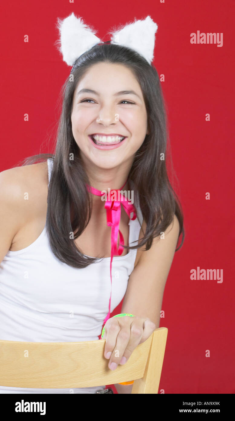 Young women wearing bunny ears hi-res stock photography and images - Alamy